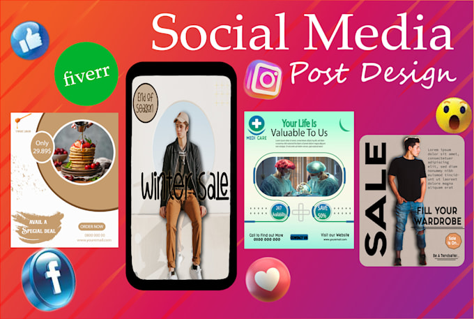 Create trendy social media adds, posts or template design by ...
