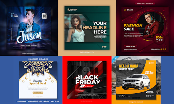 Design best eye catching graphics ads for social media posts by M_sami ...