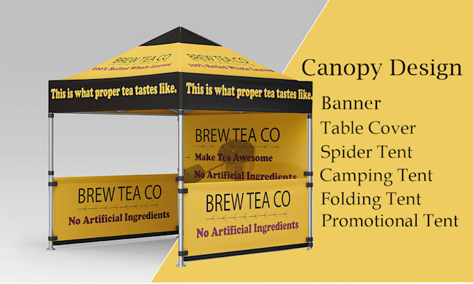 Design backdrop ,canopy tent and promotional tent, flag by Syedahiba312 ...