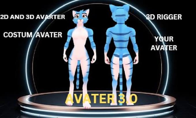 Make Rigged Vrchat Vrc Avatar Vr Fursona Furry 3d Avatar Nsfw Vtuber