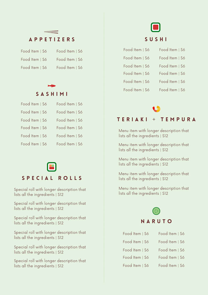 Do an impressive restaurant menu design by Moizakbar417 | Fiverr