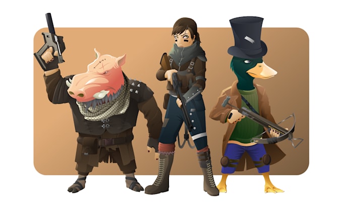 Design 2d character vector stylized art by Vethree | Fiverr