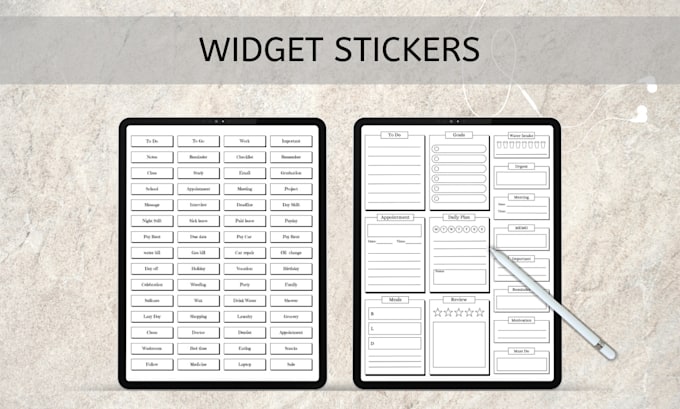 Design digital stickers for digital planner for your etsy shop by ...