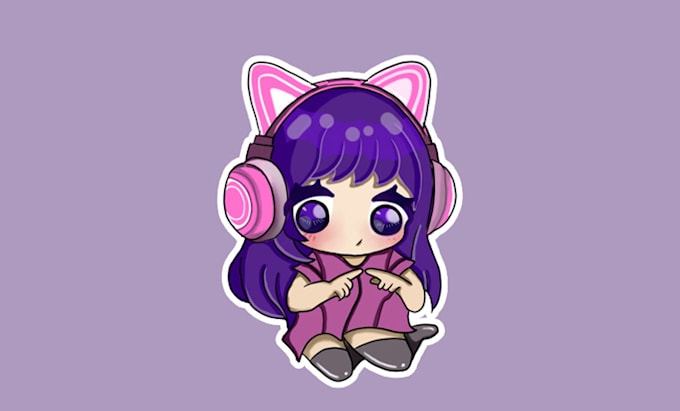 Create custom chibi emote for live streaming by Agazangga | Fiverr