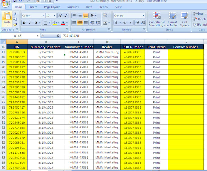 Do any microsoft excel formula, excel macro, excel and chart by Moorthysarmi | Fiverr