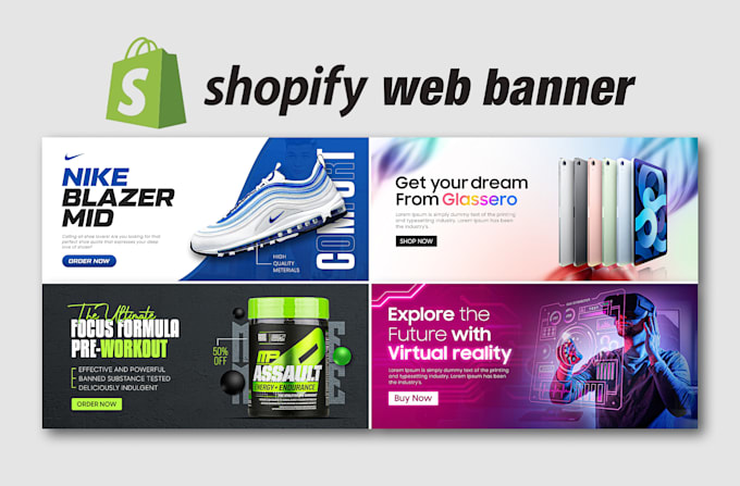 Design shopify banner, header, hero image, shopify slider and website ...