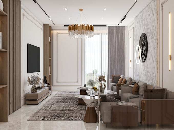 Create exclusive interior design, photorealistic 3d visualization by A7mdasaad | Fiverr