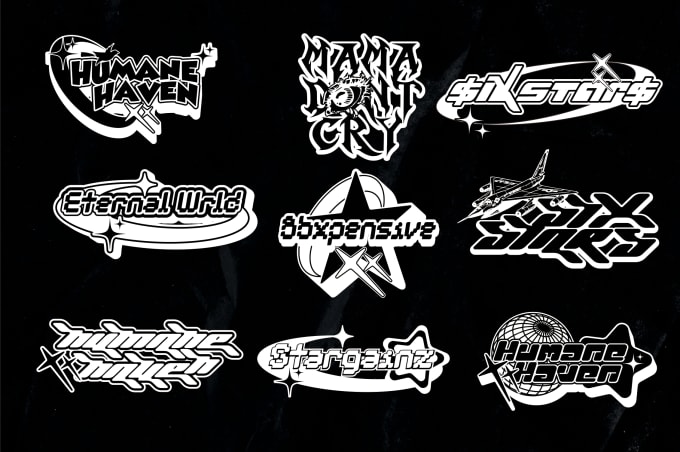 Design Y2k Style Streetwear Logo Brand By Heydim Fiverr