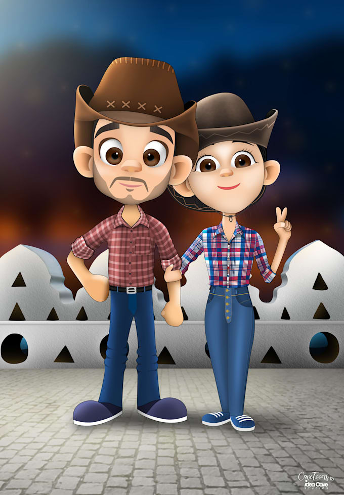 Draw simple cartoon avatars for you by Ideacave | Fiverr