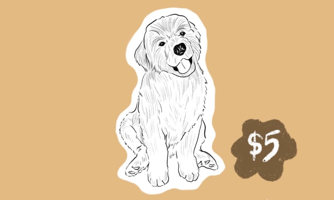 Draw your pet into cute cartoon illustration by Imachaenary | Fiverr