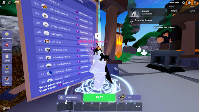 Be your nightmare rank all season, roblox bedwars coach by Simple9064 ...