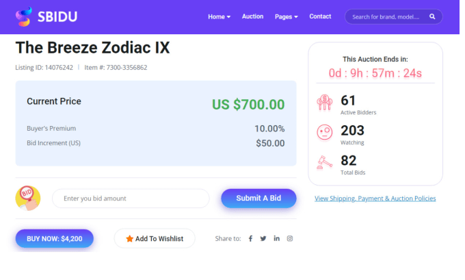 Build a beautiful online auction website with modern features by ...