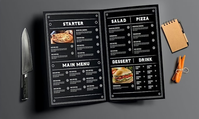 Professional menu design, restaurant menu or price list by Designersoy ...