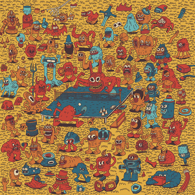 Illustrate a puzzle finding game by Yungsmth | Fiverr