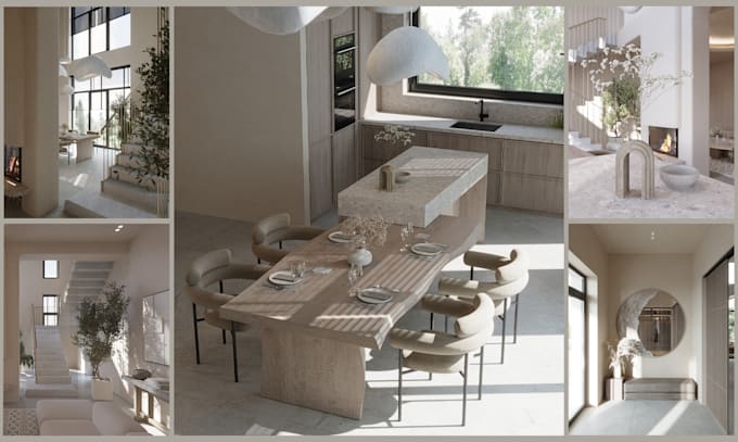 Create realistic interior 3d visualization, rendering by Iravoytanovska | Fiverr