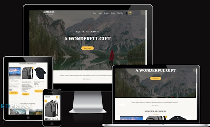 Creat responsive wordpress website and web design for you by Nirobshikdar | Fiverr