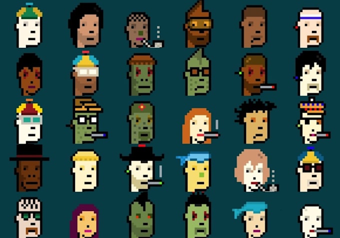 Create 1000 pixel nft cryptopunks art collection by Kumarsurajjha | Fiverr