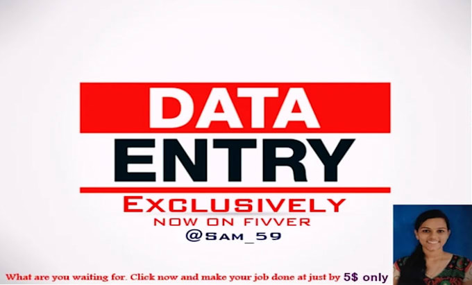 Data entry in less price with accurate work by Sam_59 | Fiverr