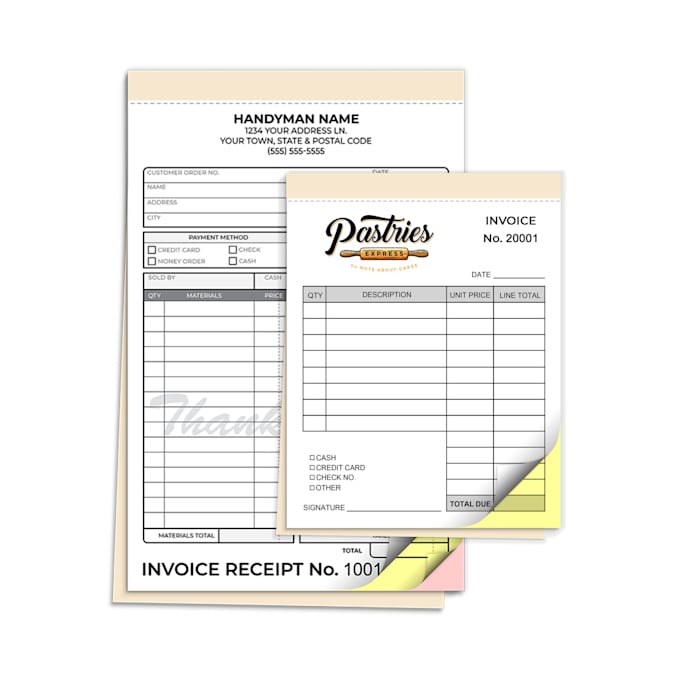 Design custom bill books, receipt books or invoice book by Tabiaa346 ...