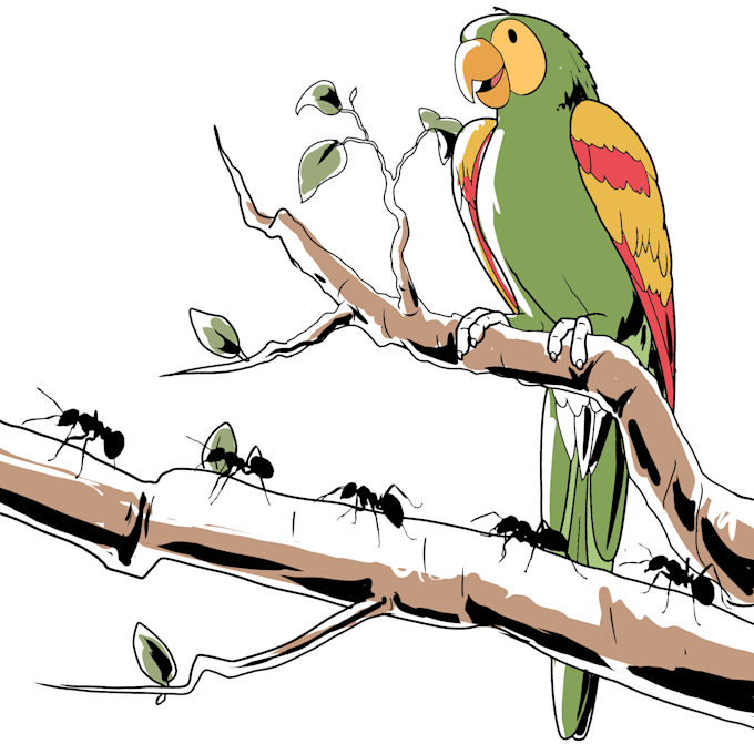 Create vibrant ink and color art illustrations by Feeqdesign | Fiverr