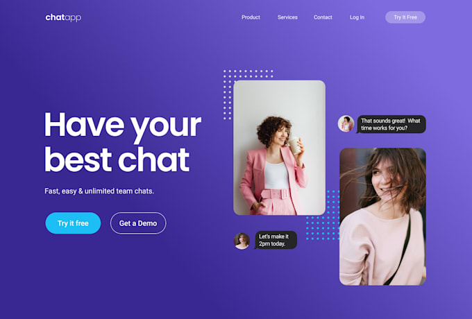 Create a stunning landing page in figma by Milenaduric | Fiverr