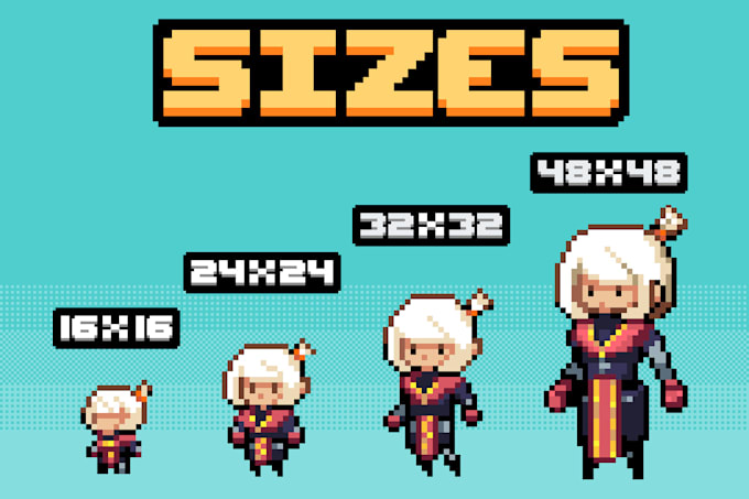 Make pixel art characters with animations by Josurik | Fiverr