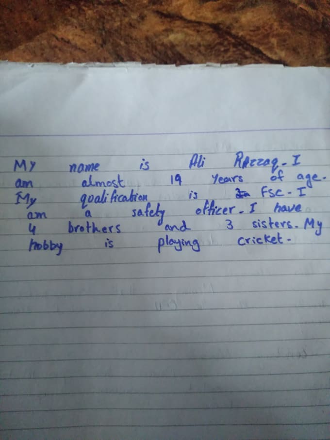 Do handwrite letters and notes for you by Aligujjar5844 | Fiverr