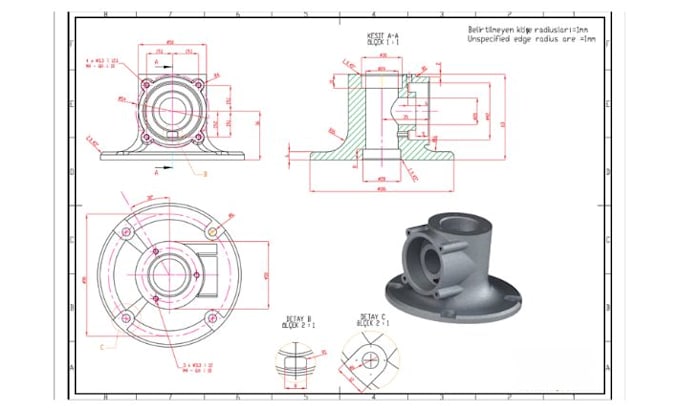 Create 2d technical drawings or drafting using solidworks or autocad by ...
