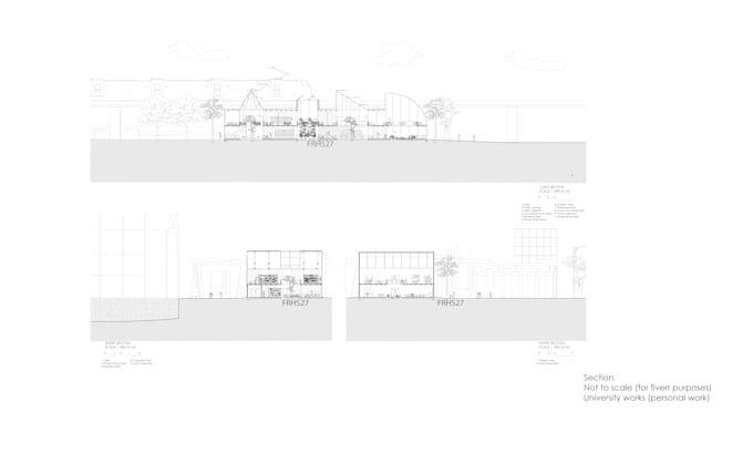 Render floor plan, elevation, section and site plan by Frhs27 | Fiverr