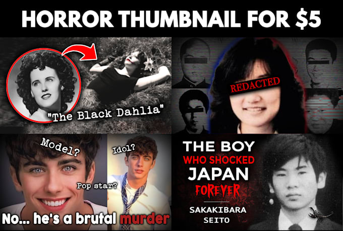 Create scary horror clickbait youtube thumbnail by Yassirezr | Fiverr