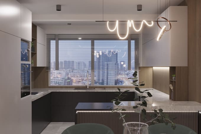 Design a really perfect and realistic kitchens design by Nbarchitecture ...