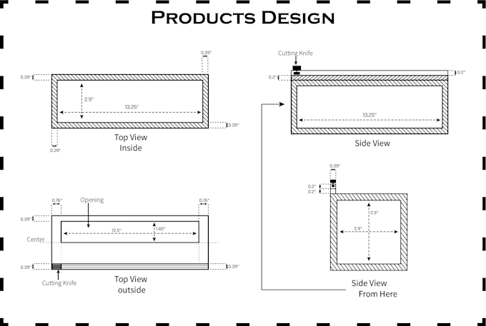 Draw technical line drawing,blueprints,2d drawing,product sketch,vector ...