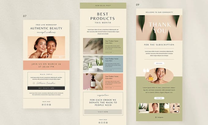 Design editable substack, beehiiv, mailgun, mailchimp email template ...