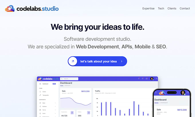 Create a stunning website customized to your needs disabled by Codelabsstudio | Fiverr