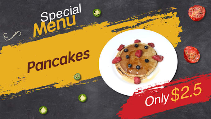 Make food menu slideshow video editing, restaurant menu, food menu with ...