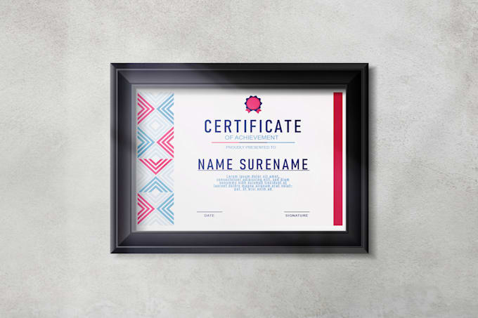 Design any kind of certificate template by Hapedt | Fiverr