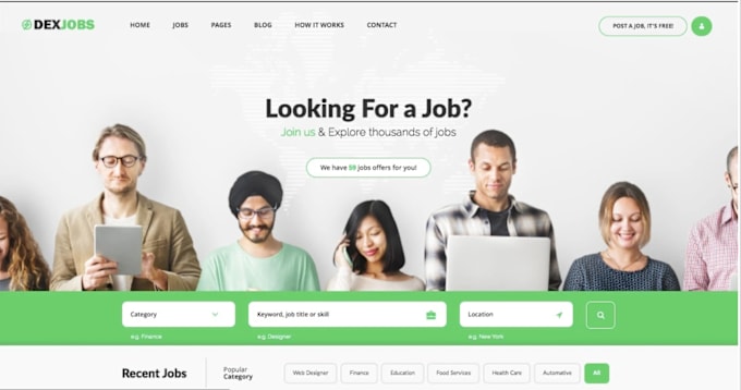 Create A Job Portal Or Job Board Website Like Indeed By Saadatif17 Fiverr