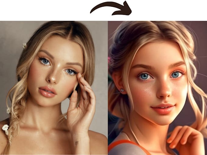 Create realistic 3d cartoon portrait for you using ai by Raki_creatives ...