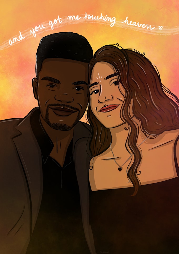 Draw a powerful portrait from a photo by Evasways | Fiverr