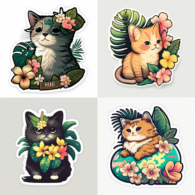 Create amazing cute stickers using ai by Luxdigitalprdts | Fiverr