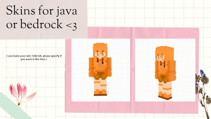 Make a custom minecraft skin for you by Lalocadelosmish | Fiverr