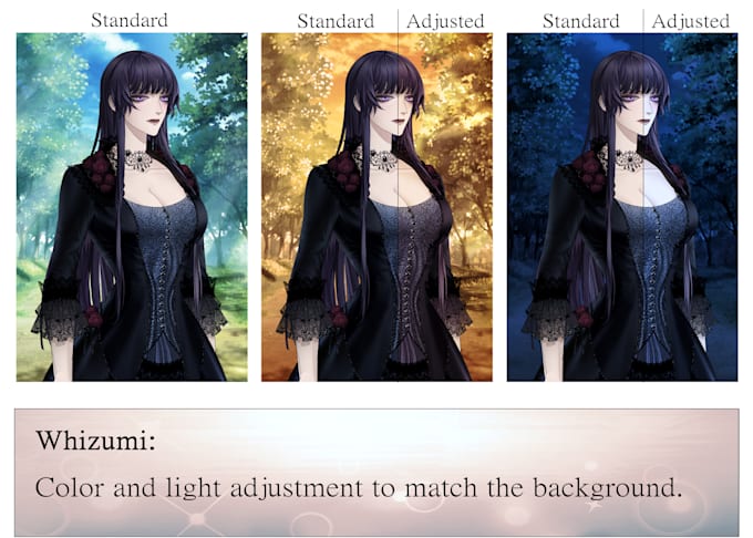 Draw a visual novel anime character sprites by Whizumi12 | Fiverr