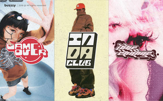 Design custom y2k logo for your streetwear brand by Buzzzy | Fiverr