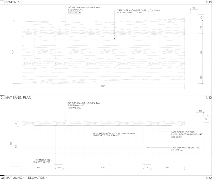 Draft your furniture to technical shop drawing autocad by Danhtran118 ...
