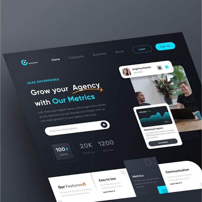 Design your creative website layout editable in xd and psd by Imdzeck ...