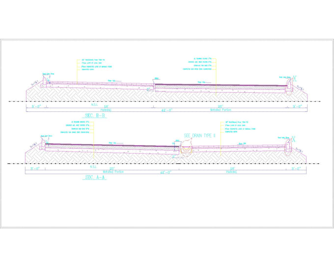 Draw road cross section and quantity sheet by Attarasul279 | Fiverr