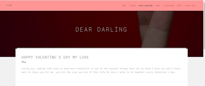 Make photo album website for valentines day by Burakcan_ | Fiverr