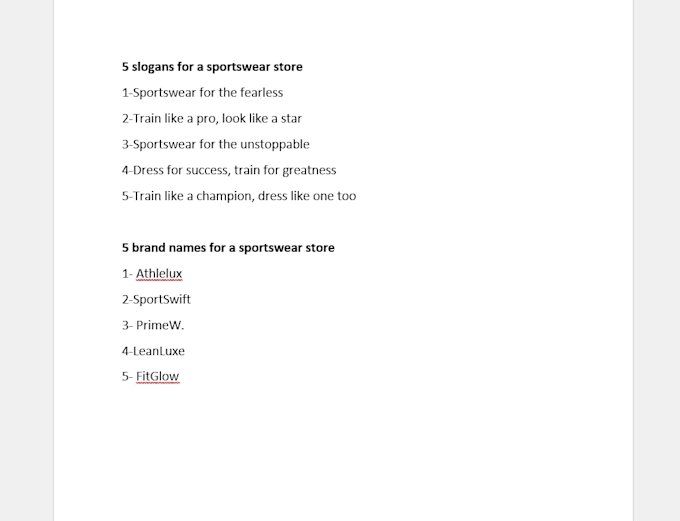 Create effective brand and slogan names for you by Mlscaglar | Fiverr