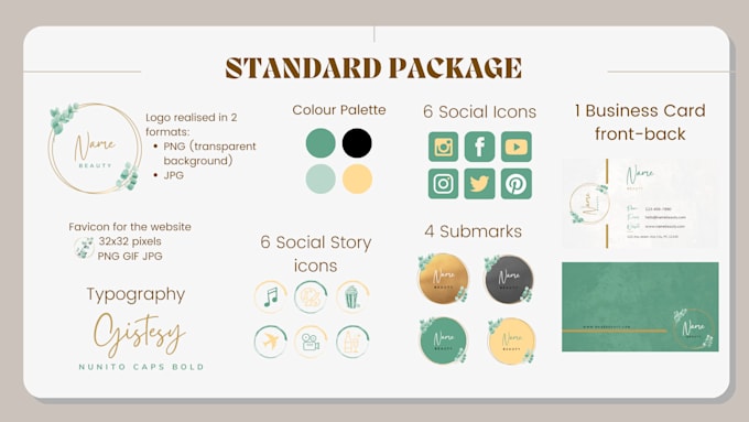 Create a full branding kit for business or blog with logo by ...