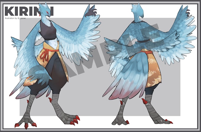 Make a character sheet of your furry ocs by Zanxe_ | Fiverr